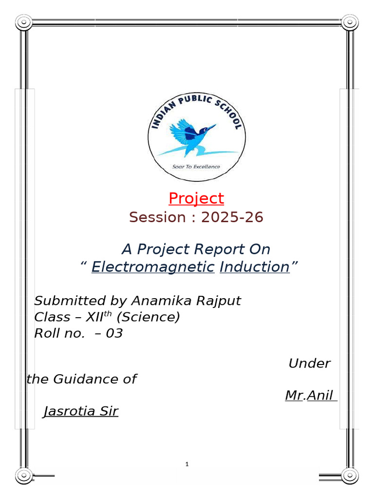 518901864 Physics Project Class XII 2021 22 Investigatory Project | PDF ...