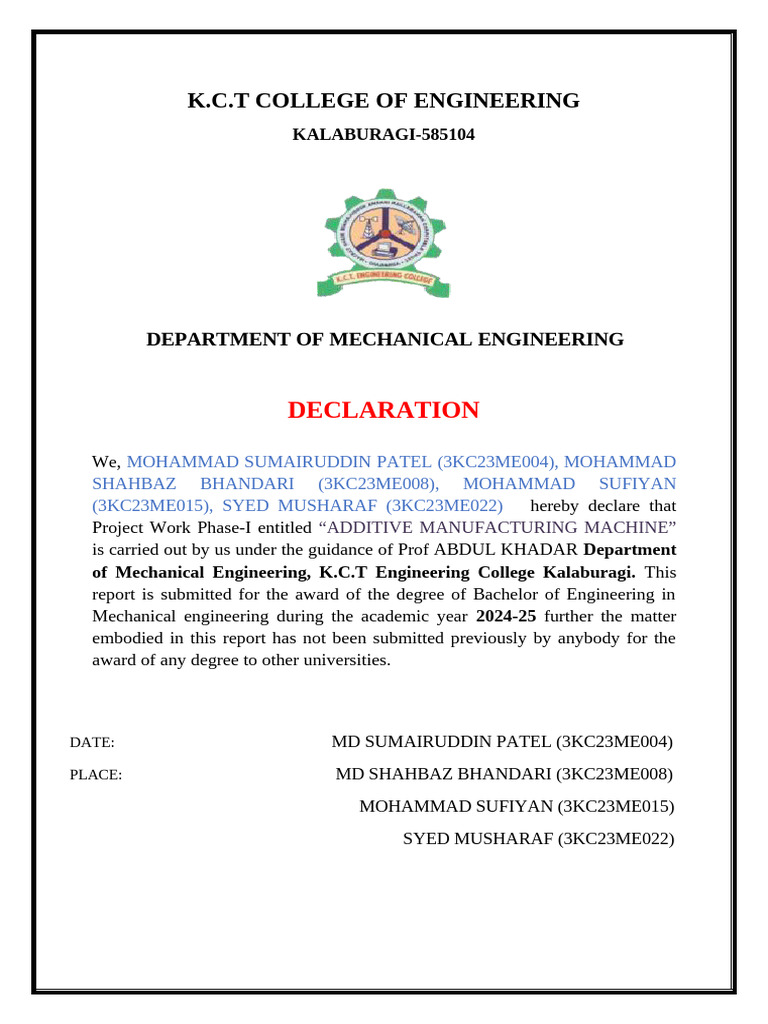 Declaration | PDF