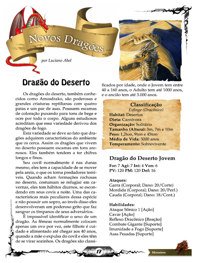 Mighty Blade - Monstrum Codex - Novos Dragões | PDF