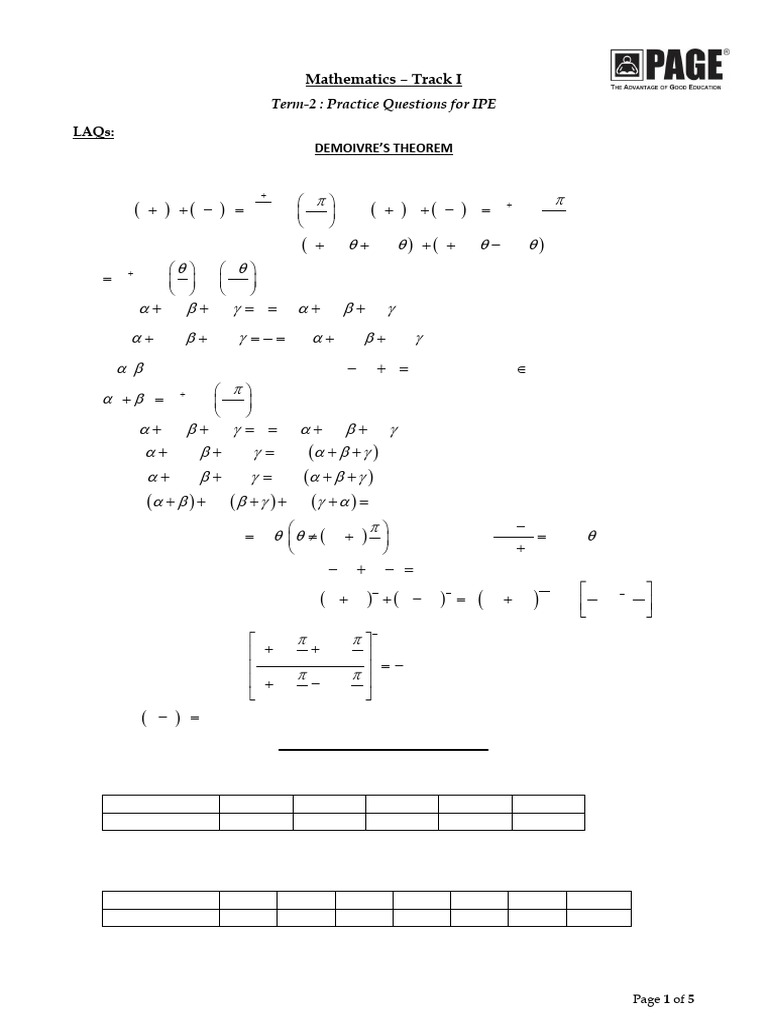 S1- Maths - Track I - Practice Qs for Term-2 | PDF | Ellipse ...