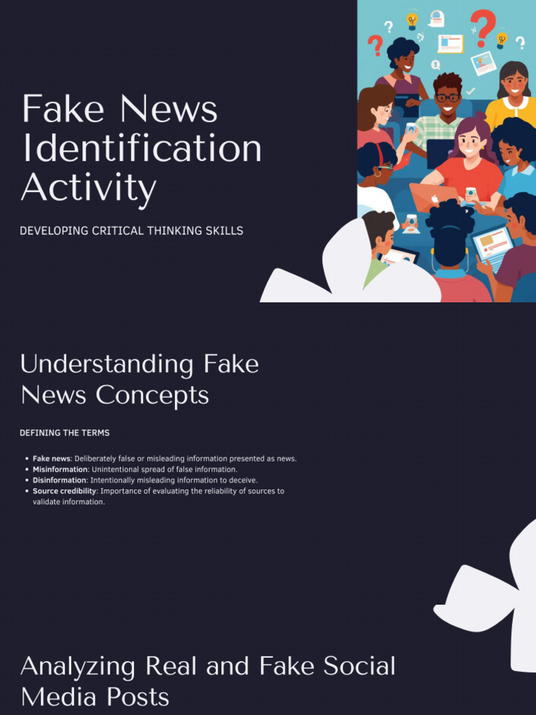 Presentation - Fake News Identification Activity Class-7 | PDF