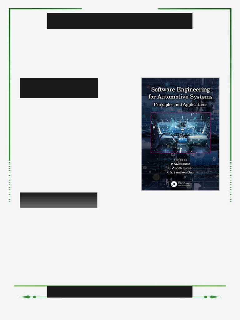 Software Engineering for Automotive Systems: Principles and Applications 1st Edition P ...