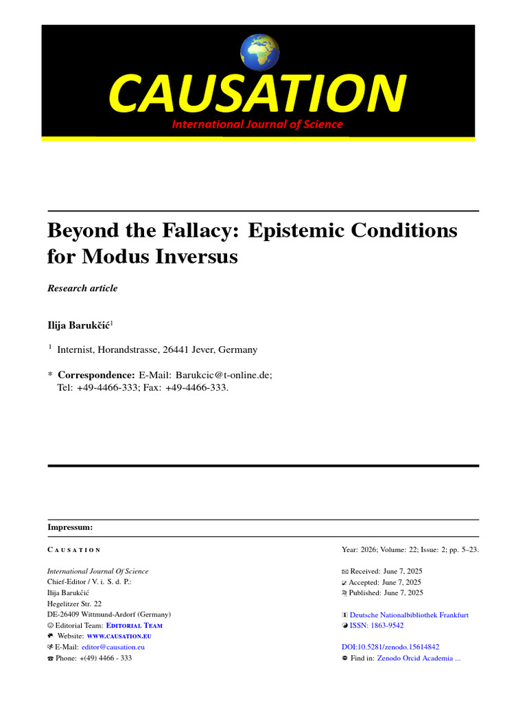 Barukcic_Modus_inversus_Causation_2026_Vol_22_No_02_pp_5_23 | PDF ...
