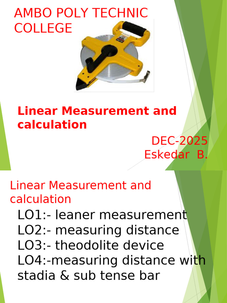 Linear Measurement in Surveying Basics | PDF | Surveying | Circle