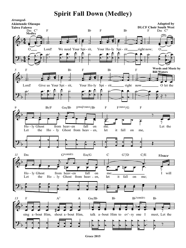 Spirit Fall Down Medley Lyrics | PDF
