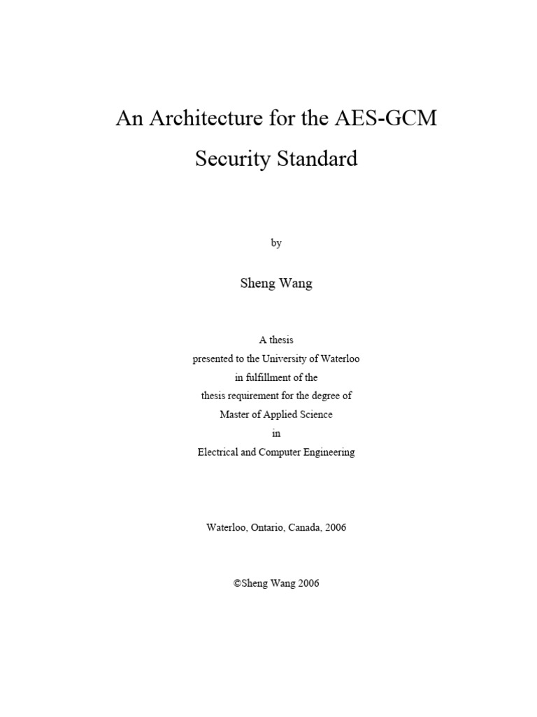 AES GSM Thesis | PDF | Field Programmable Gate Array | Encryption