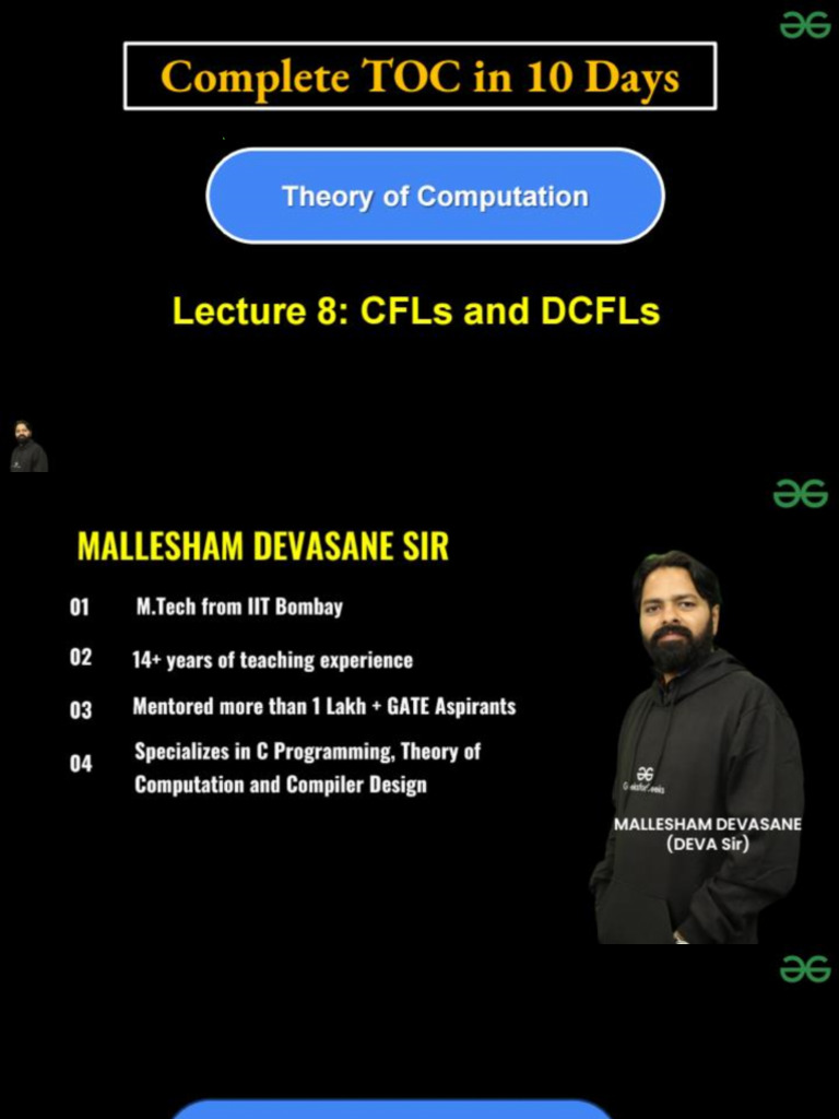 8. Gate Toc_cfls and Dcfls_4 Hours | PDF