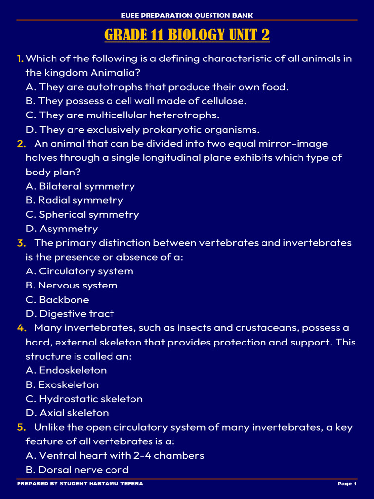 GRADE 11 BIOLOGY UNIT 2 | PDF | Thermoregulation | Fertilisation