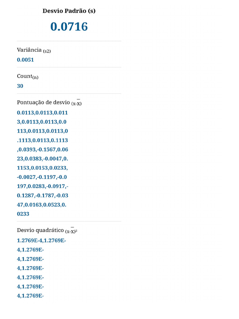 Standard Deviation Calculator 1 | PDF