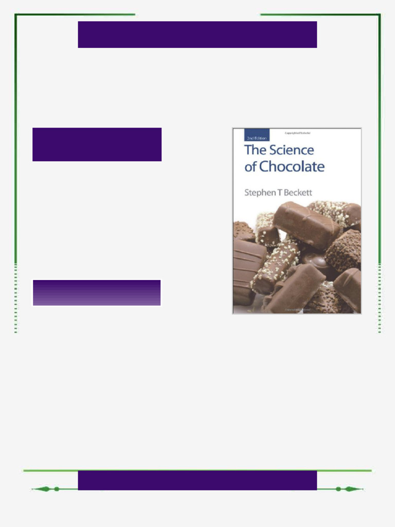 The Science of Chocolate 2° Edition Stephen T. Beckett ebook new ...