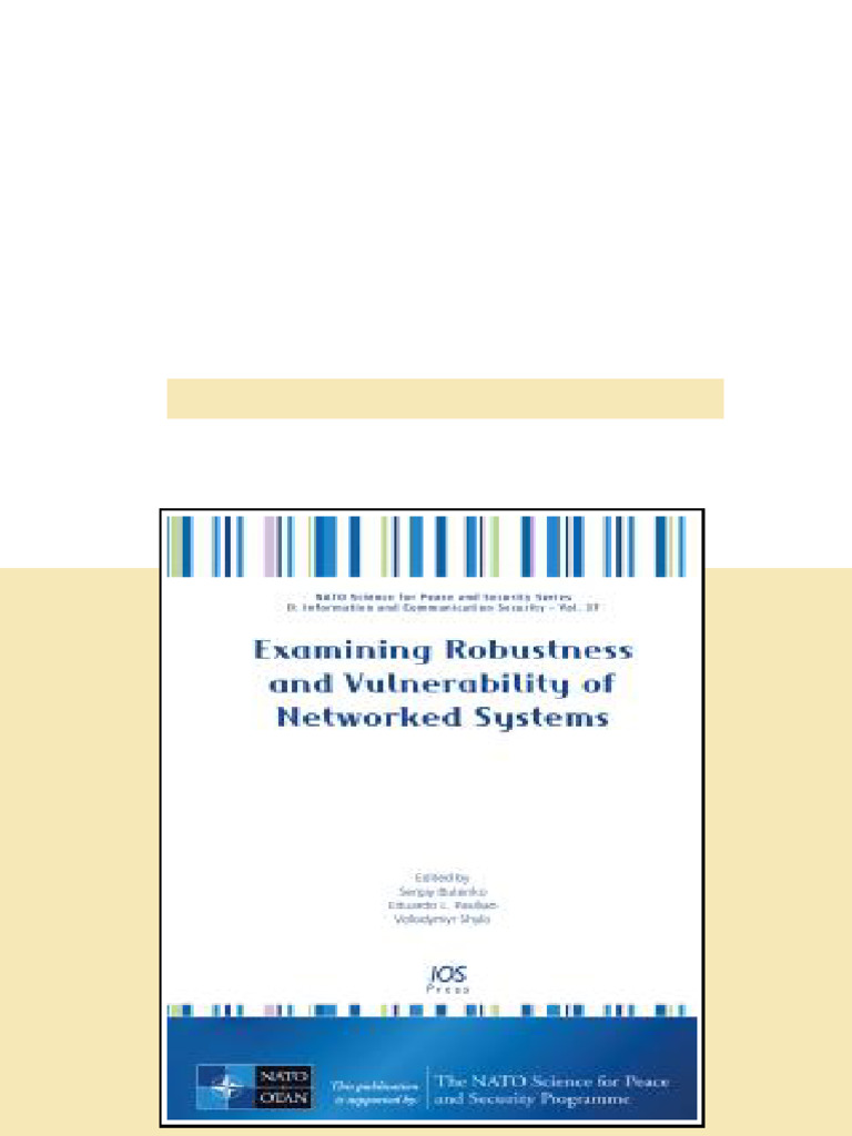 (Ebook) Examining Robustness and Vulnerability of Networked Systems by ...