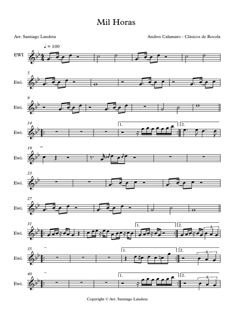 Mil Horas - Ewi | PDF