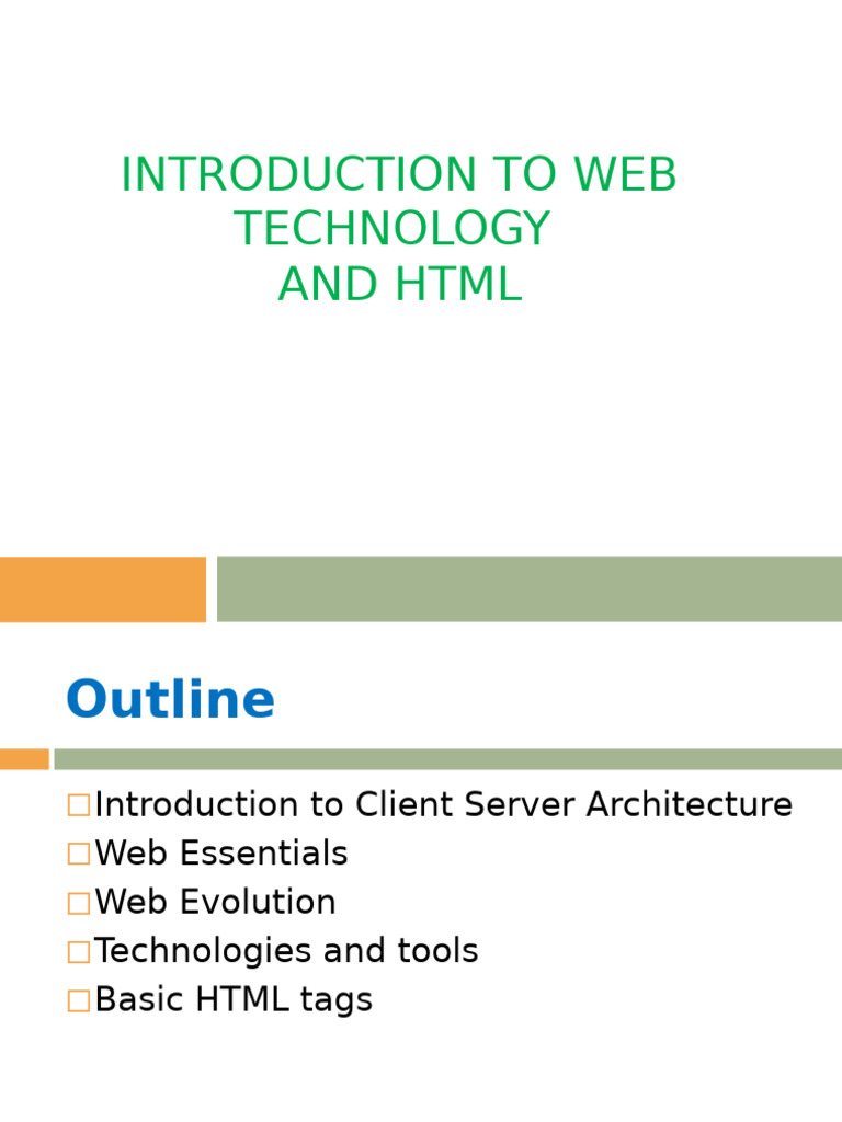 Web Technology and HTML Basics Guide | PDF | World Wide Web | Internet ...