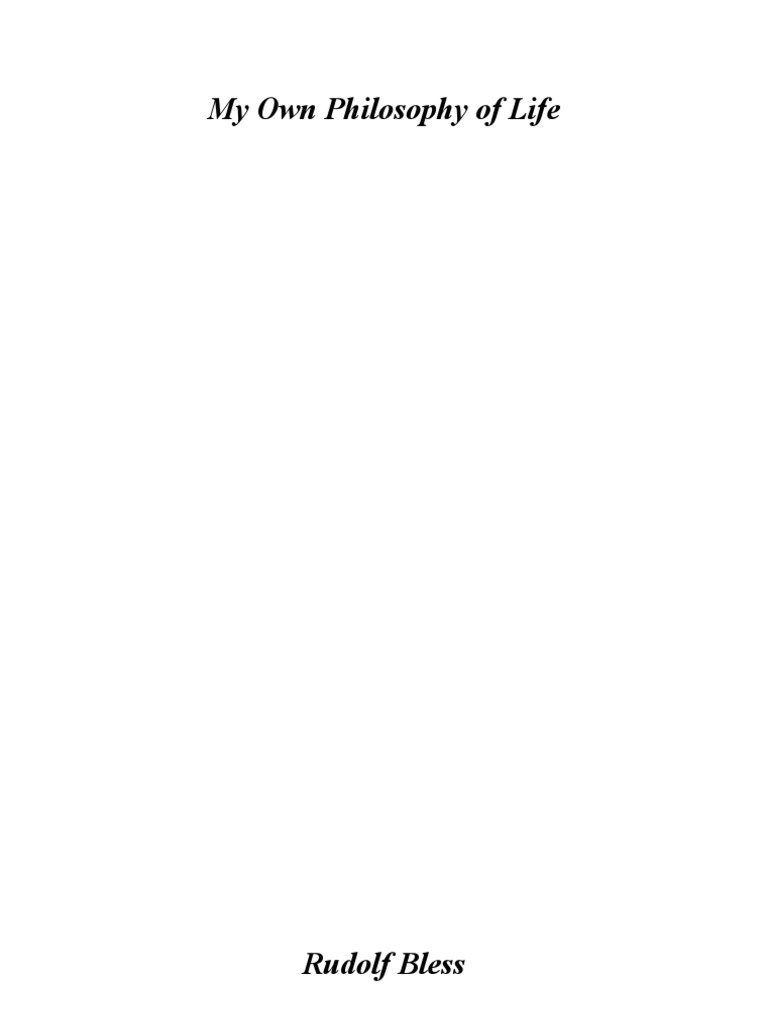 My Own Philosophy of Life | PDF | Humility | Reason