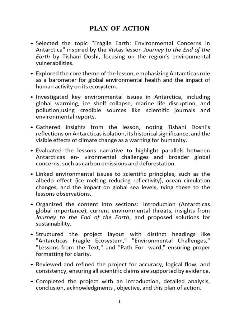 My Plan of Action | PDF