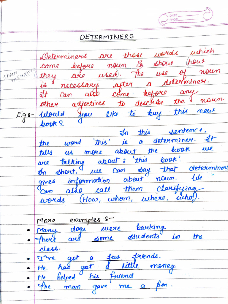 11 Determiners Q Notes | PDF