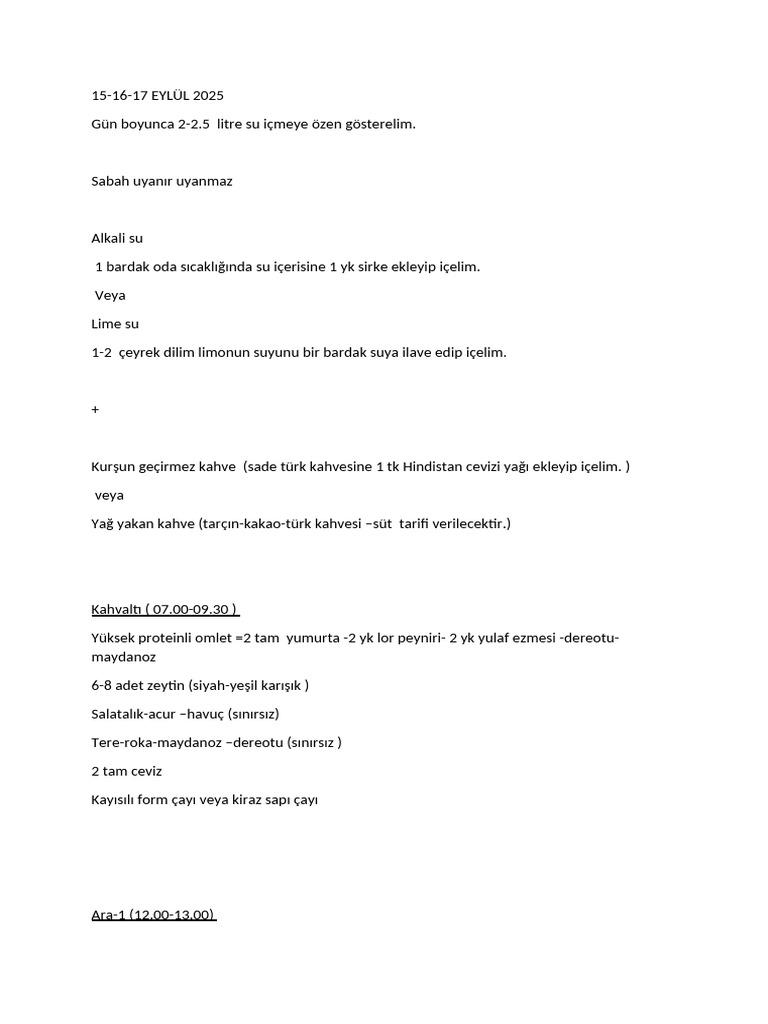 15-24 eylül detoks | PDF