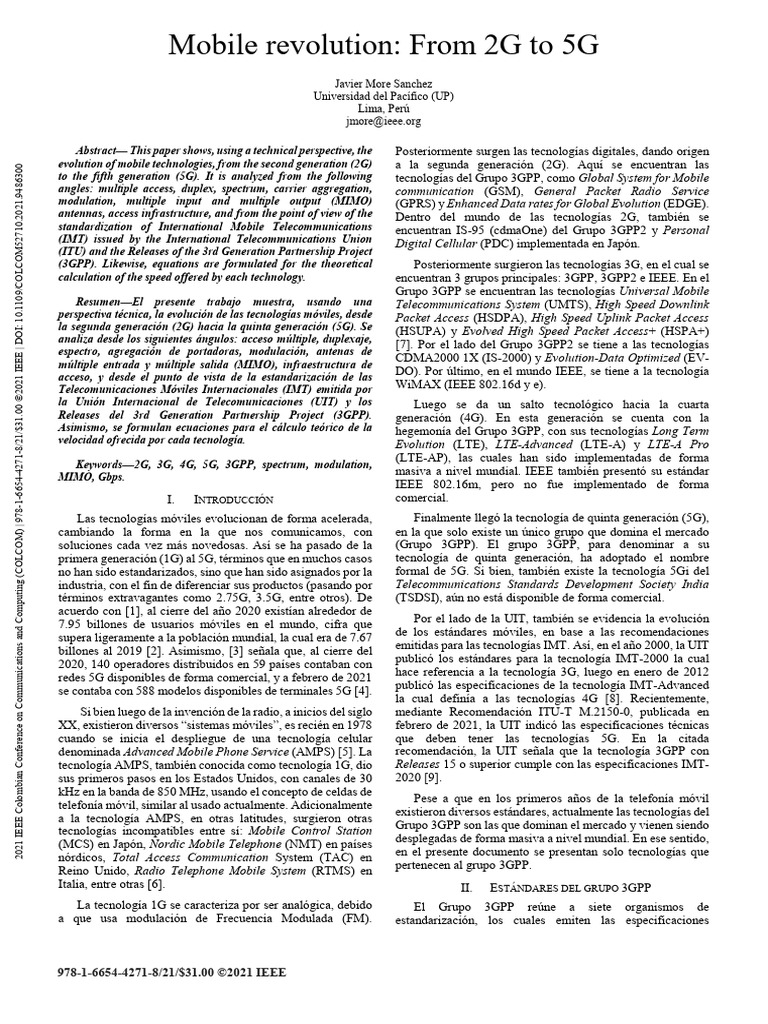 Mobile Revolution From 2G To 5G | PDF | 3 G | 3 Gpp