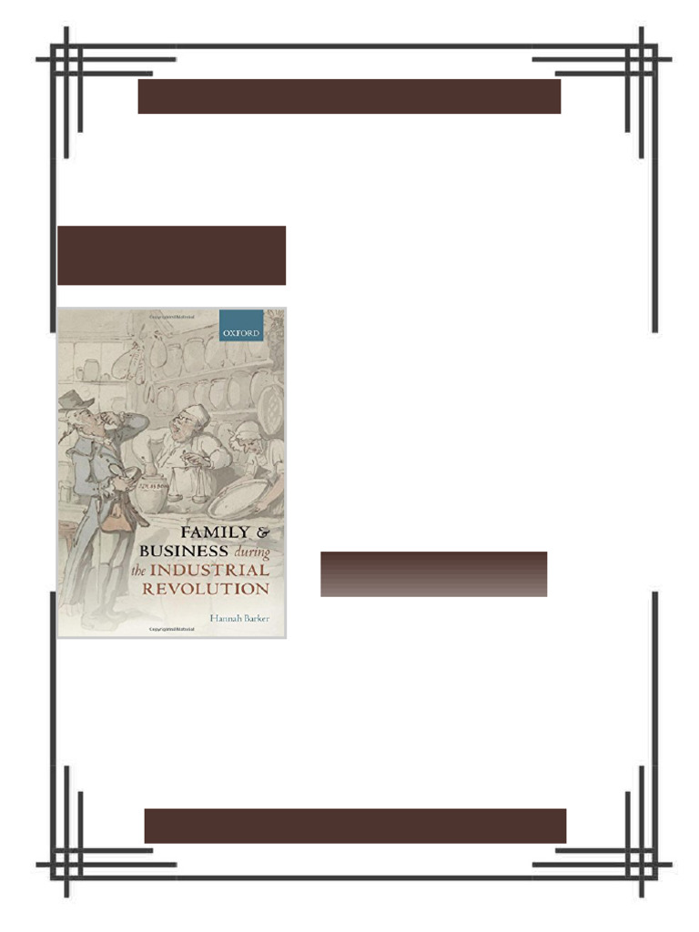 Family and business during the Industrial Revolution 1st Edition Barker ...
