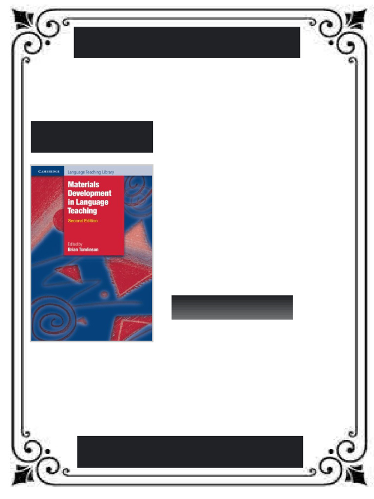 Materials Development in Language Teaching 2nd Edition Brian Tomlinson ebook polished pdf ...