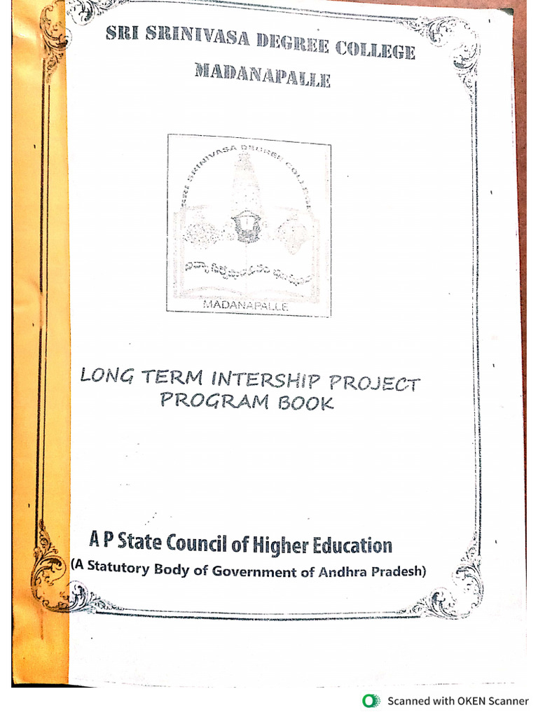 K.R Gokul BBA Long Term Internship Project Program Book | PDF