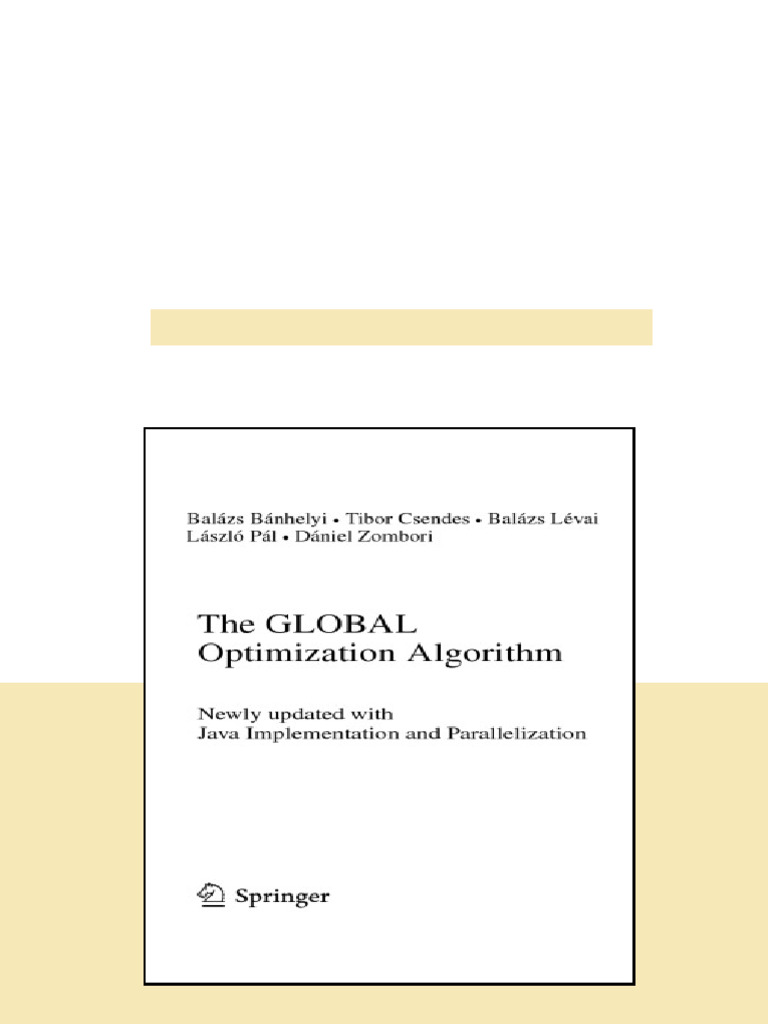 The Global Optimization Algorithm Newly Updated With Java Implementation And Parallelization ...