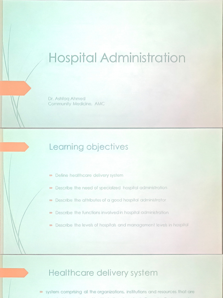 Hospital Administration | PDF