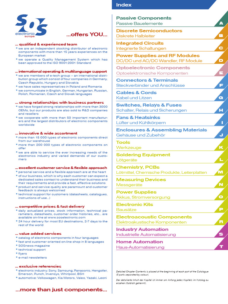 Comprehensive Electronic Components Catalog | PDF | Electronic ...
