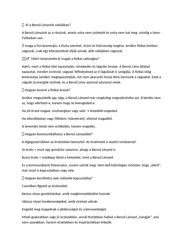 ? Ki a Benső Lényünk Valójában | PDF