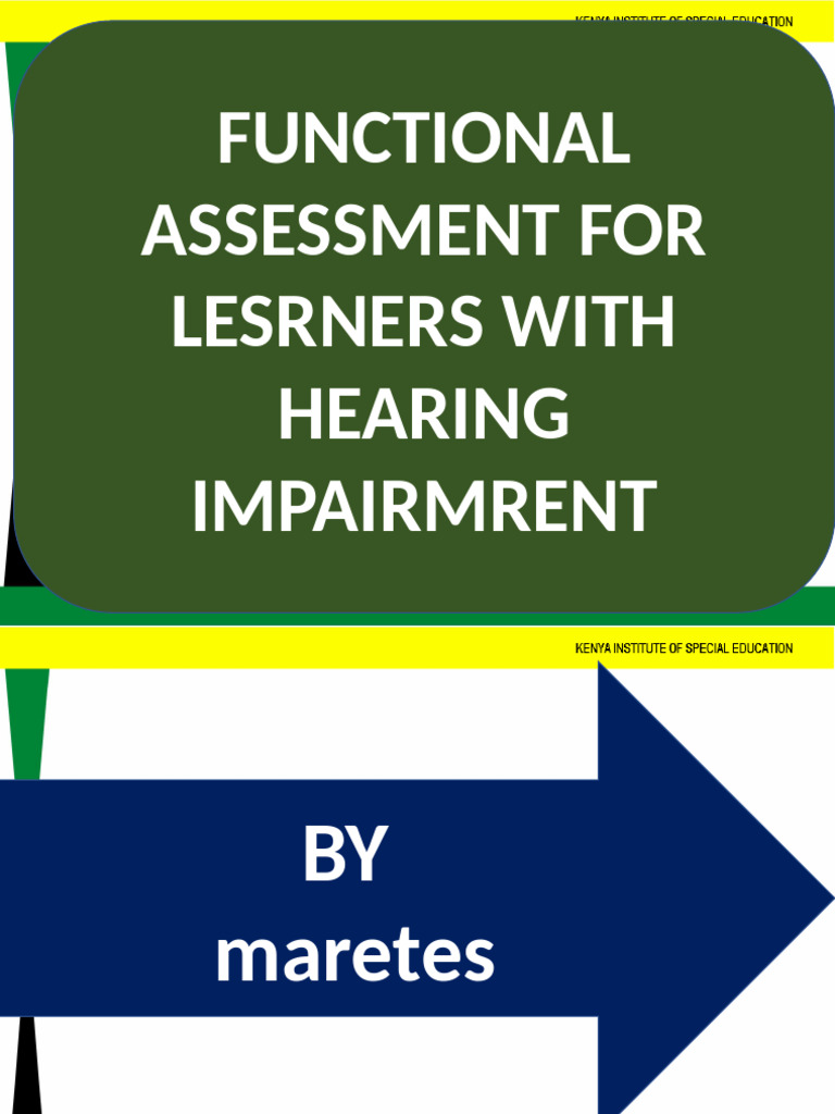 Functional Assessment for Hearing Impairment | PDF | Educational ...