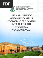 LUANAR Postgraduate Admissions 2025/2026 | PDF | Dietitian | Academic ...