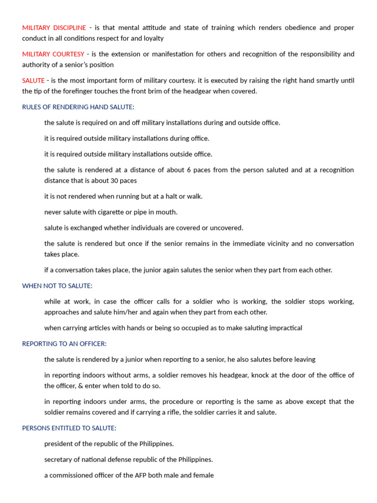 Rotc Final Exam Reviewer | PDF | Flag