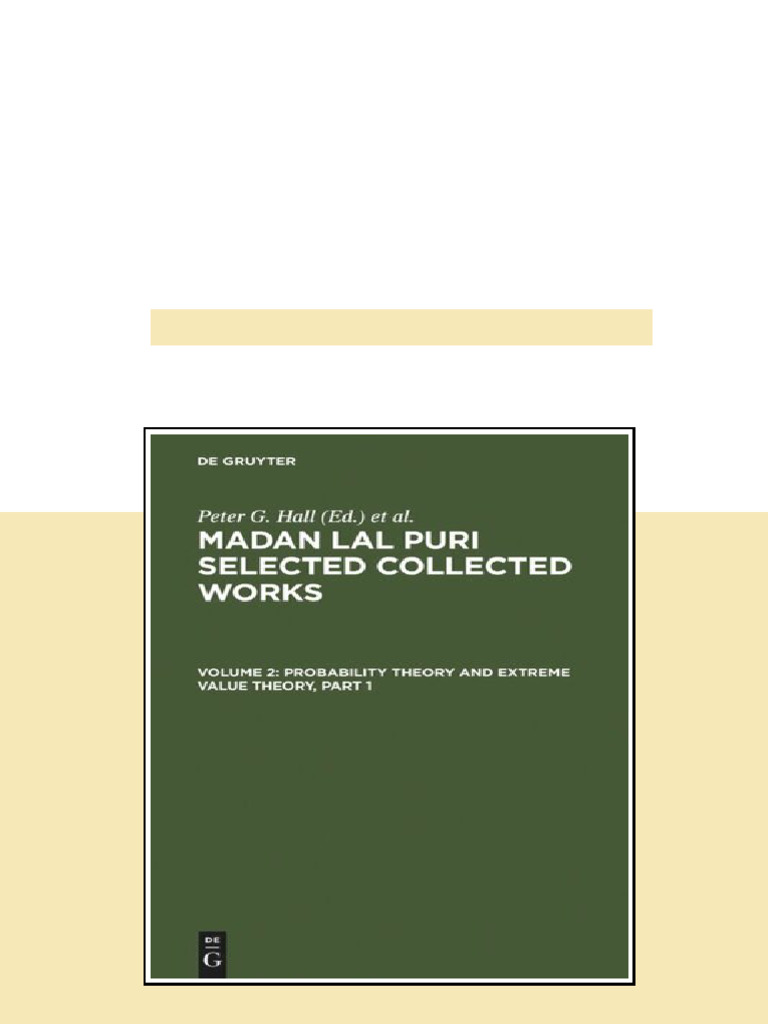 (Ebook) Selected Collected Works: Volume 2 Probability Theory and ...