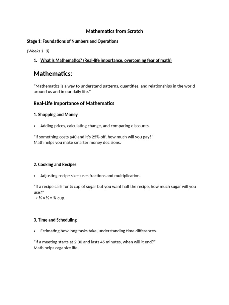 Mathematics From Scratch | PDF | Area | Algebra