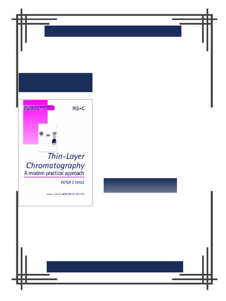 Thin Layer Chromatography A Modern Practical Approach 1st Edition Wall P.E. ebook downloadable ...
