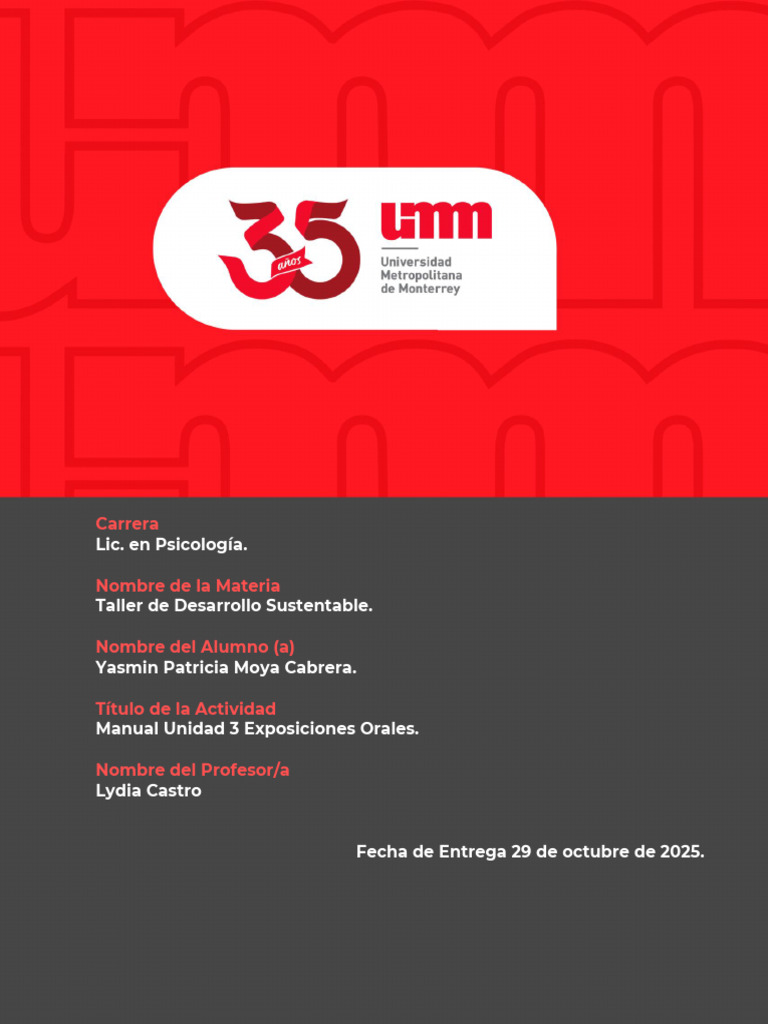 Manual U3 Exposiciones Orales | PDF