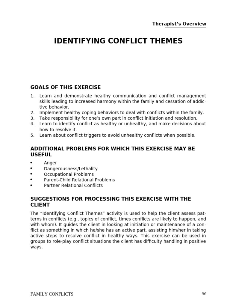 77375130 Identifying Conflict Themes (1) | PDF | Emotions | Mental Health