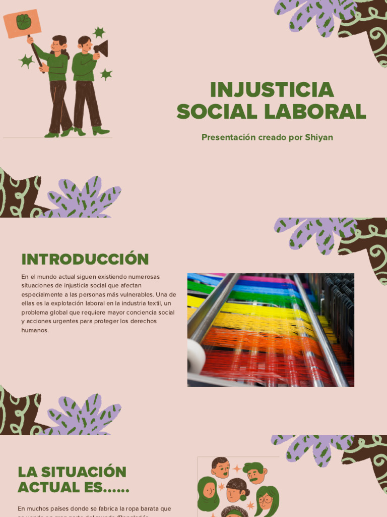 Presentación Injusticia Social | PDF | Economias