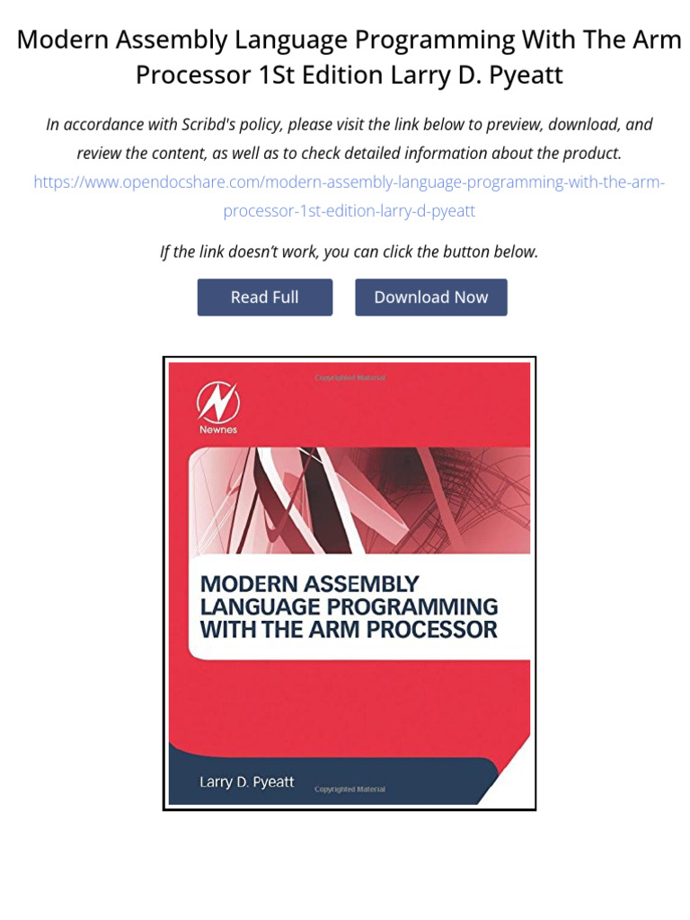 Modern Assembly Language Programming with the ARM Processor 1st Edition ...