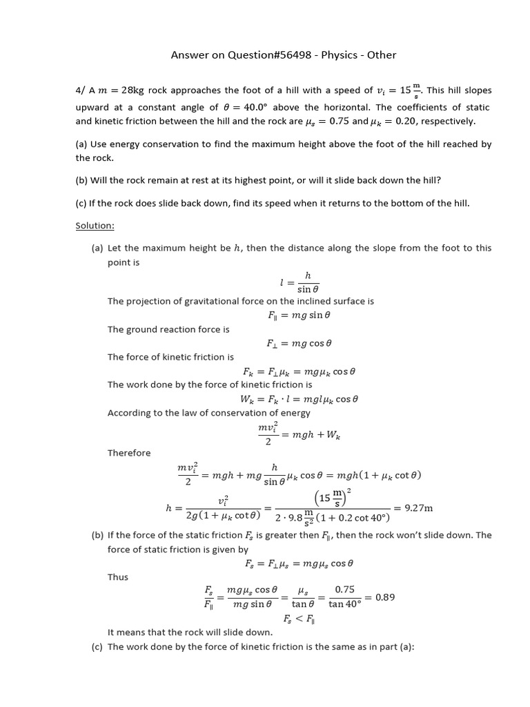 answer_56498 | PDF | Friction | Force