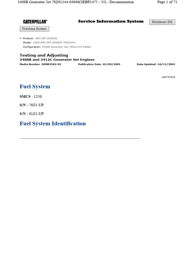 3408 Timing Adjustments | PDF | Engines | Pump