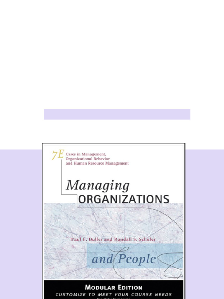 (Ebook) Managing organizations and people: cases in management ...