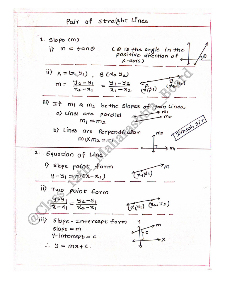 Pair of Staright Lines | PDF