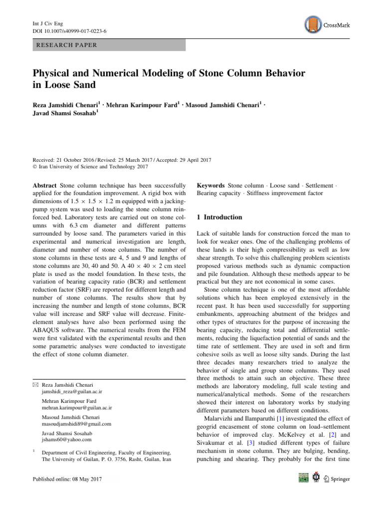 Jamshid i Chen Ari 2017 | PDF | Strength Of Materials | Column
