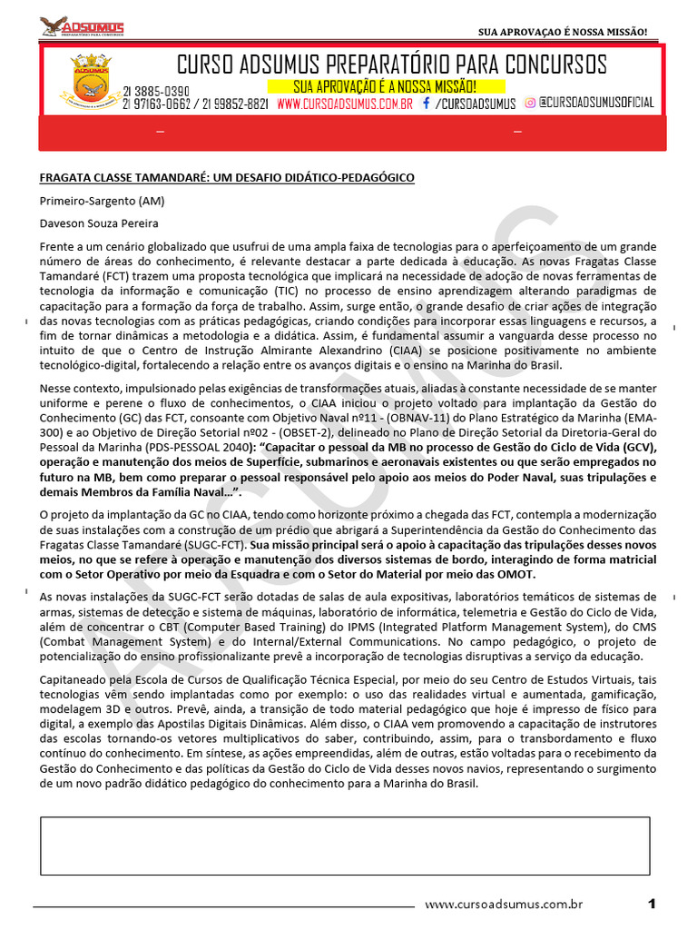 Qoam - Fragata Classe Tamandaré - Thaylise 12102024 | PDF | Tecnologia ...