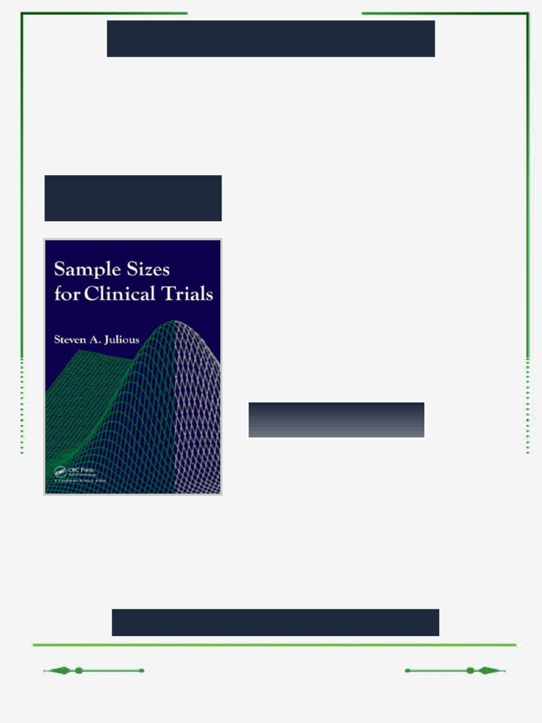 Sample Sizes for Clinical Trials 1st Edition Steven A. Julious ebook ...