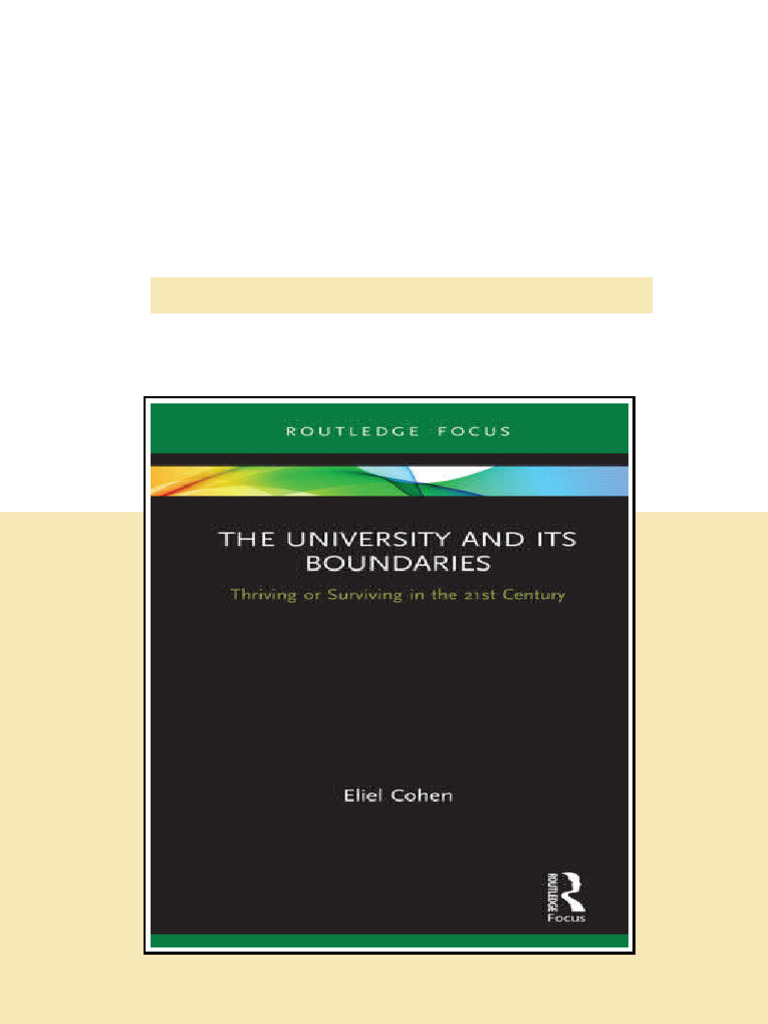 (Ebook) The University and its Boundaries by Eliel Cohen ISBN ...