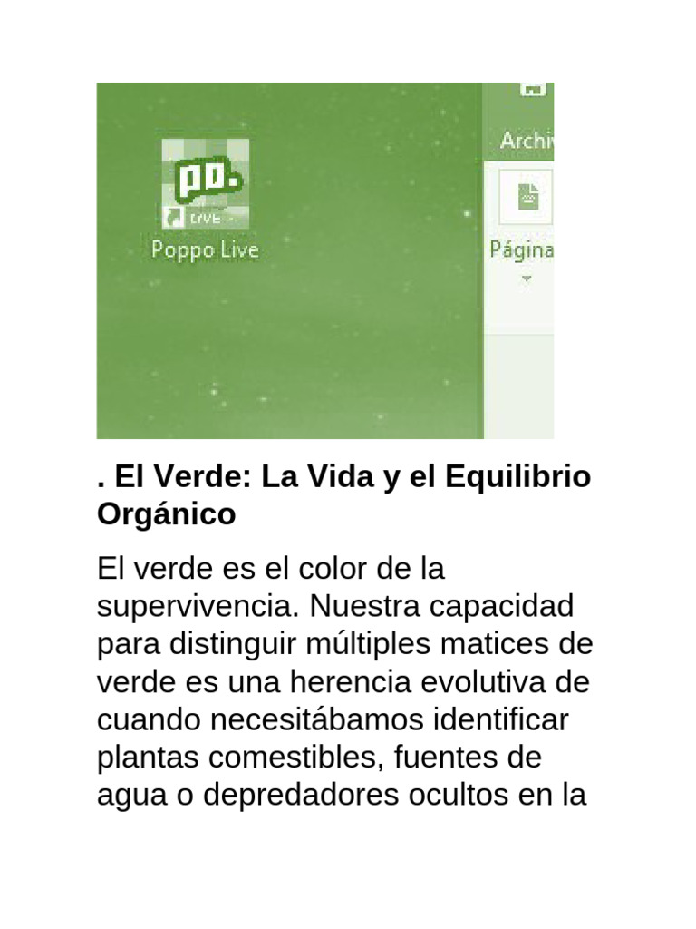 El Color Verde Es, Por Definición, El Color de La Vida, El Equilibrio y ...