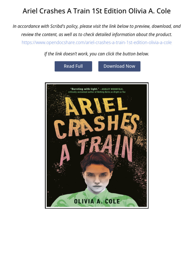 Ariel Crashes a Train 1st Edition Olivia A. Cole Full Access | PDF ...