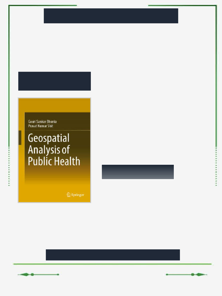 Geospatial Analysis of Public Health Gouri Sankar Bhunia complete full ...